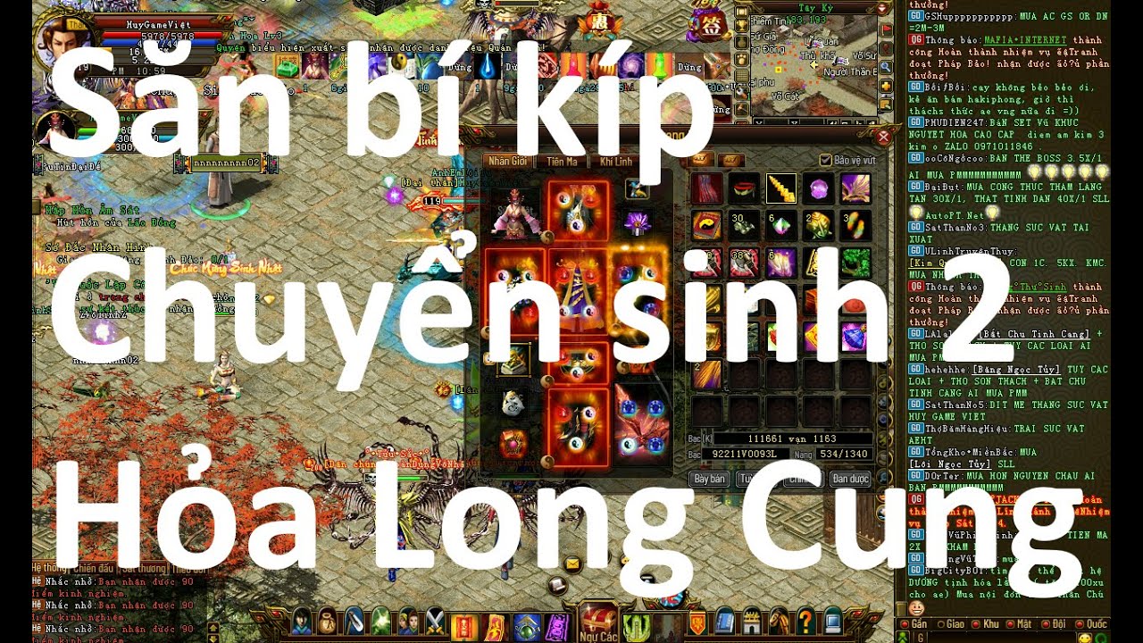 [GameViệt] - Săn bí kíp Chuyển sinh 2 map Hỏa Long Cung - YouTube