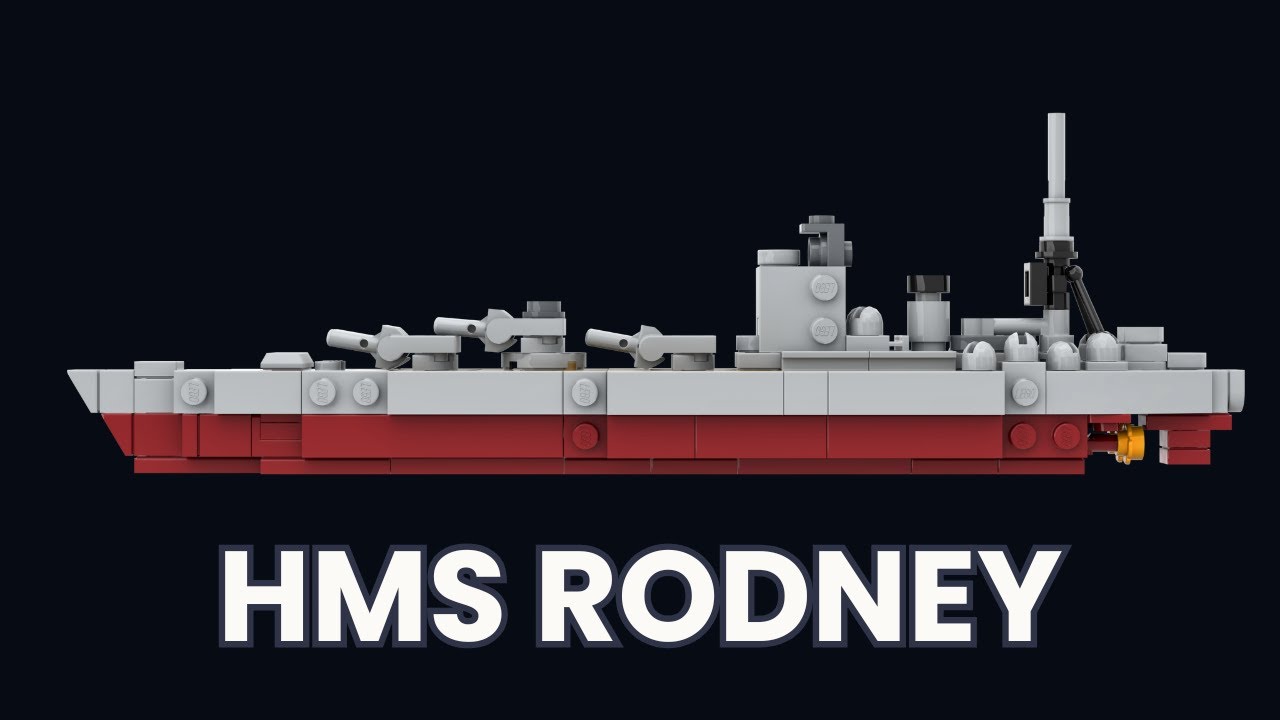 LEGO HMS Rodney Battleship MOC [1:1000] [221 Parts] - YouTube