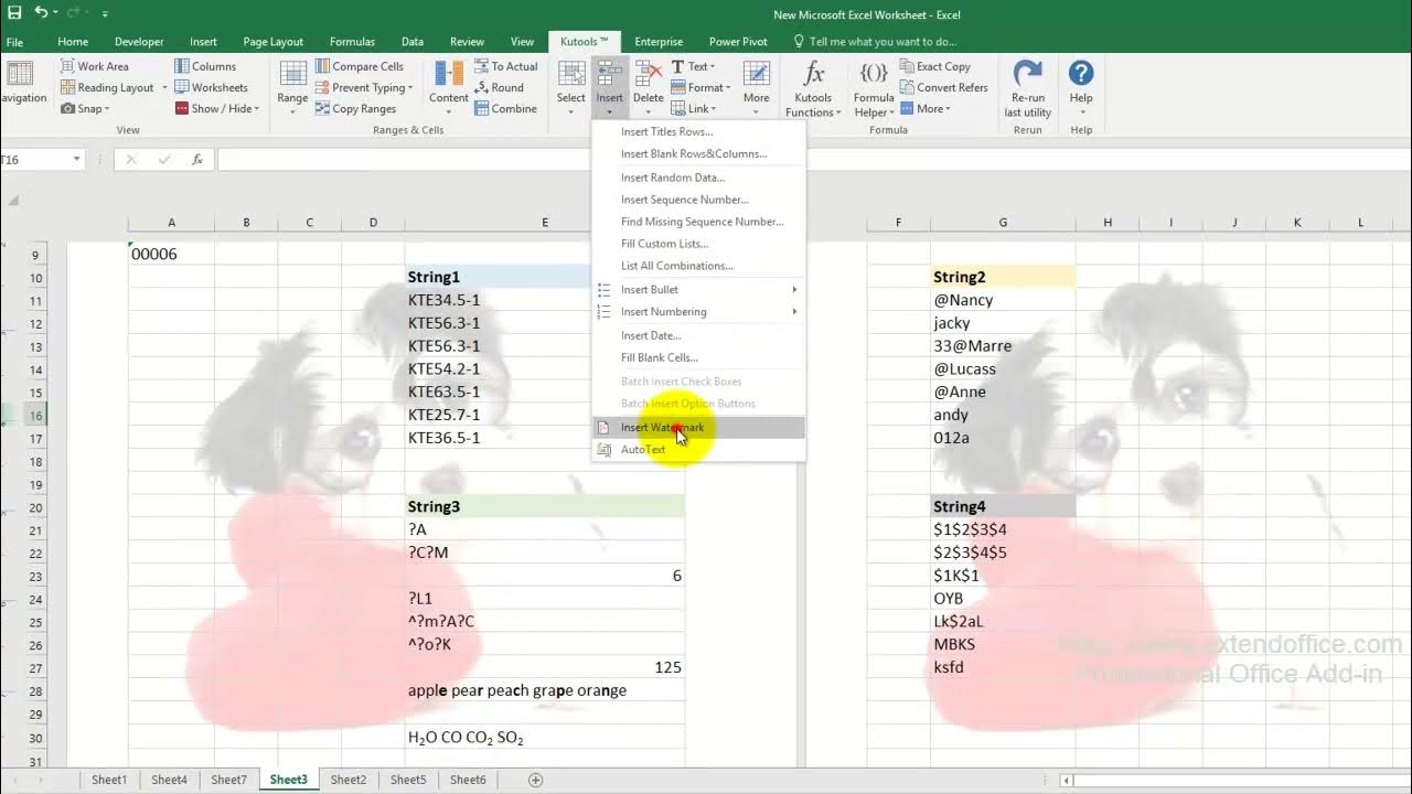 Insert Background Behind Cell in Excel - YouTube
