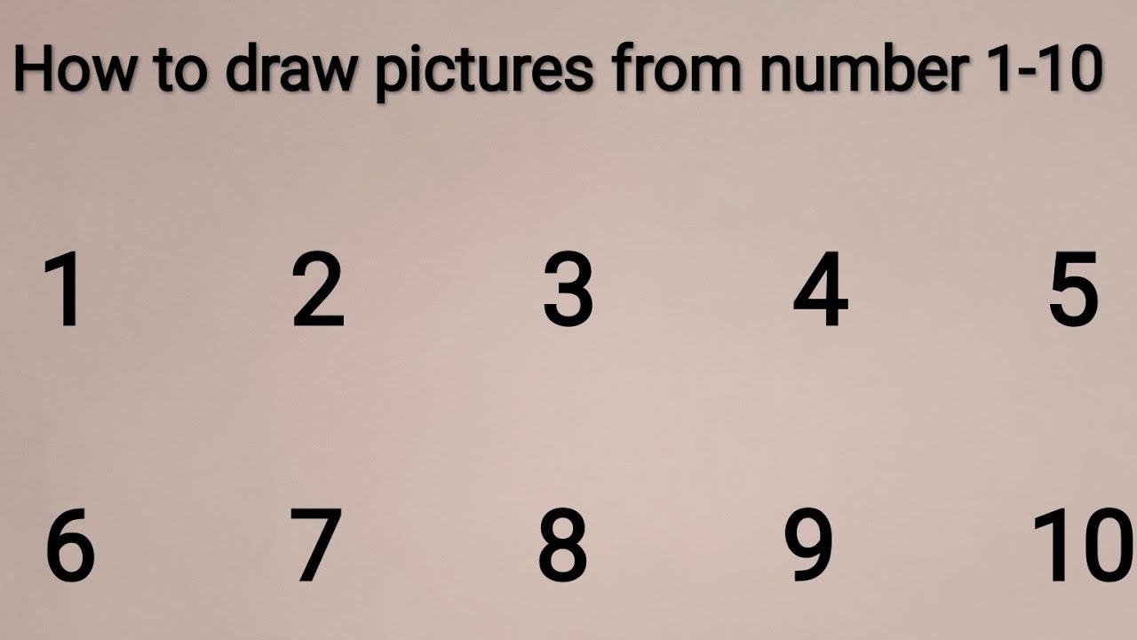 simple number drawing l learn simple drawing from number 1-10 #drawing ...