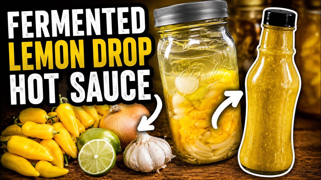 Easy Fermented Lemon Drop Hot Sauce Recipe - YouTube