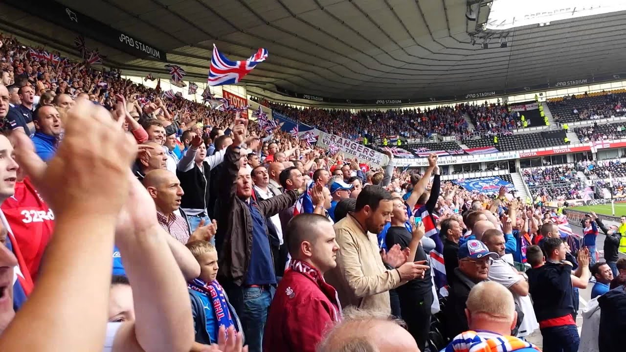 Rangers supporters at Derby Aug 2nd 2014 - YouTube