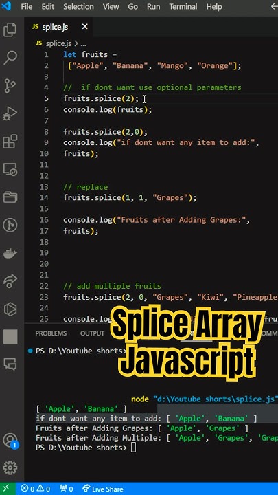 Array Surgery: 7/30 Days of JS-Unraveling JavaScript's Splice Method! #javascript #splice #js # ...