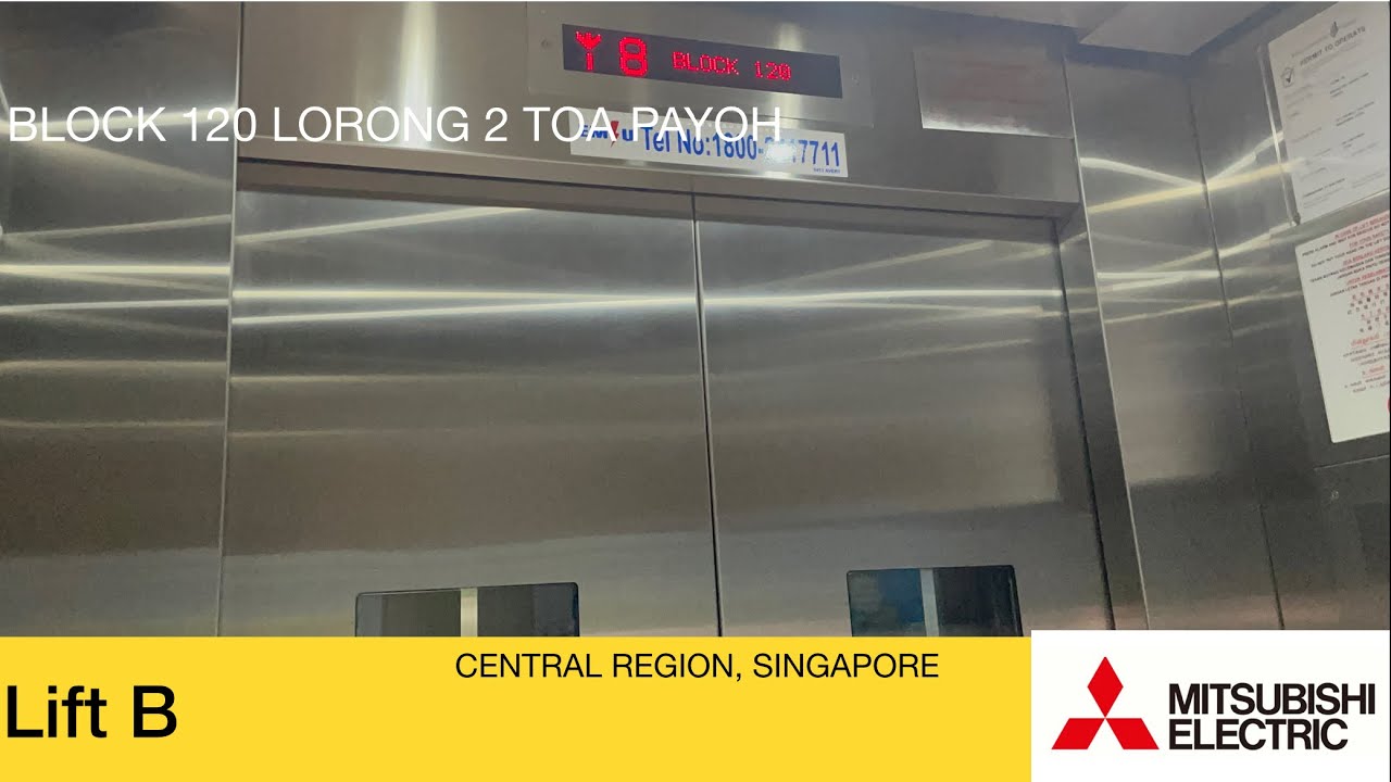 HDB Block 120 Toa Payoh || Mitsubishi Elevator (Lift B) - YouTube