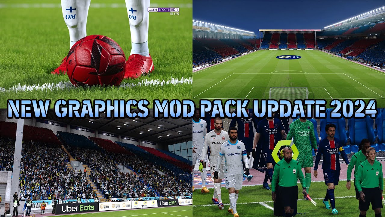 NEW GRAPHICS MOD PACK UPDATE 2024 - PES 2021 & FOOTBALL LIFE 2024 - YouTube