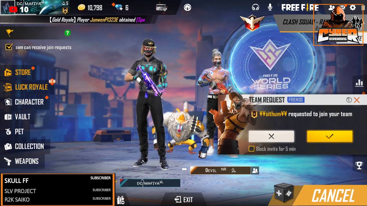 SL FF Custom match And CS Ranked Match Playing | LIVE - YouTube