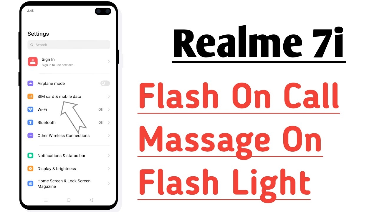 Realme 7i Flash On Call Massage On Call Flash Light - YouTube