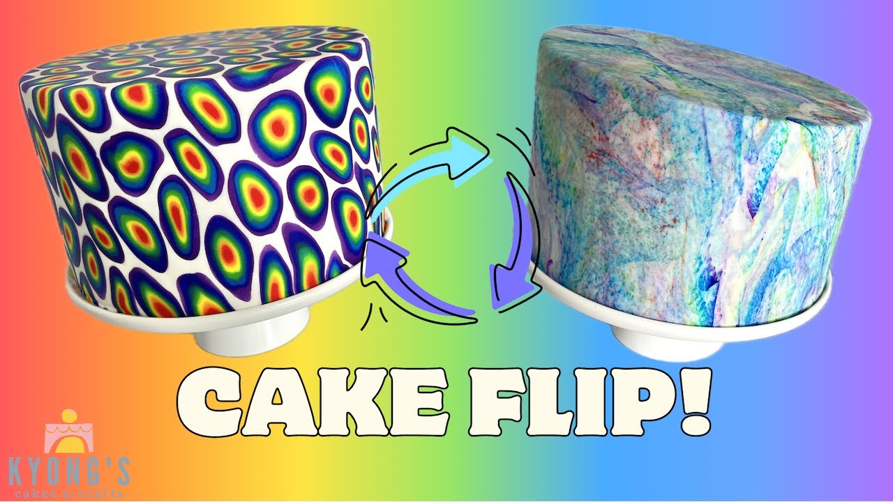 How to make a Rainbow Patterned Cake! PLUS a total Cake Flip redesign ...