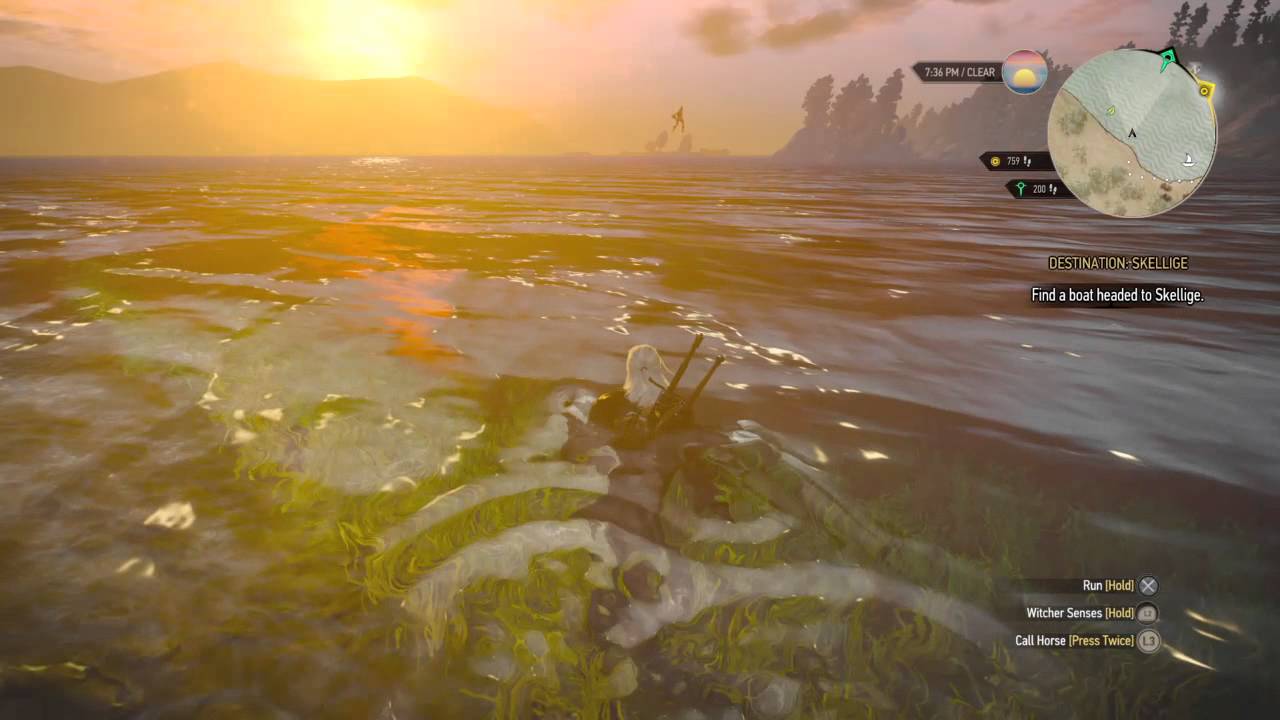 Drowner Jesus walks on water in The Witcher 3: Wild Hunt - YouTube