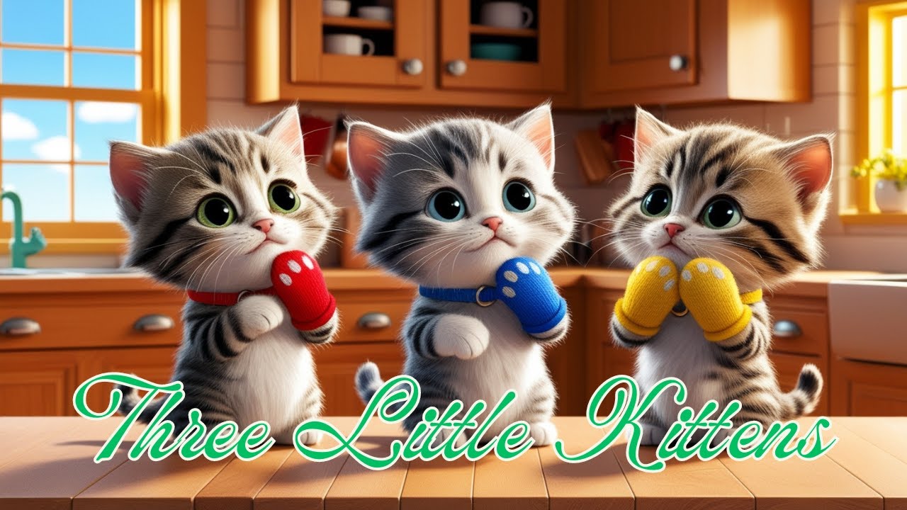 Three Little kittens | Nursery rhymes | kids songs | Baby songs | Baby ...