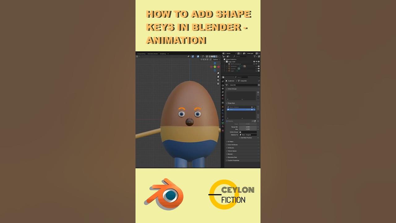 How to add shape keys in blender #blender #rigify #animationtutorial #3d - YouTube