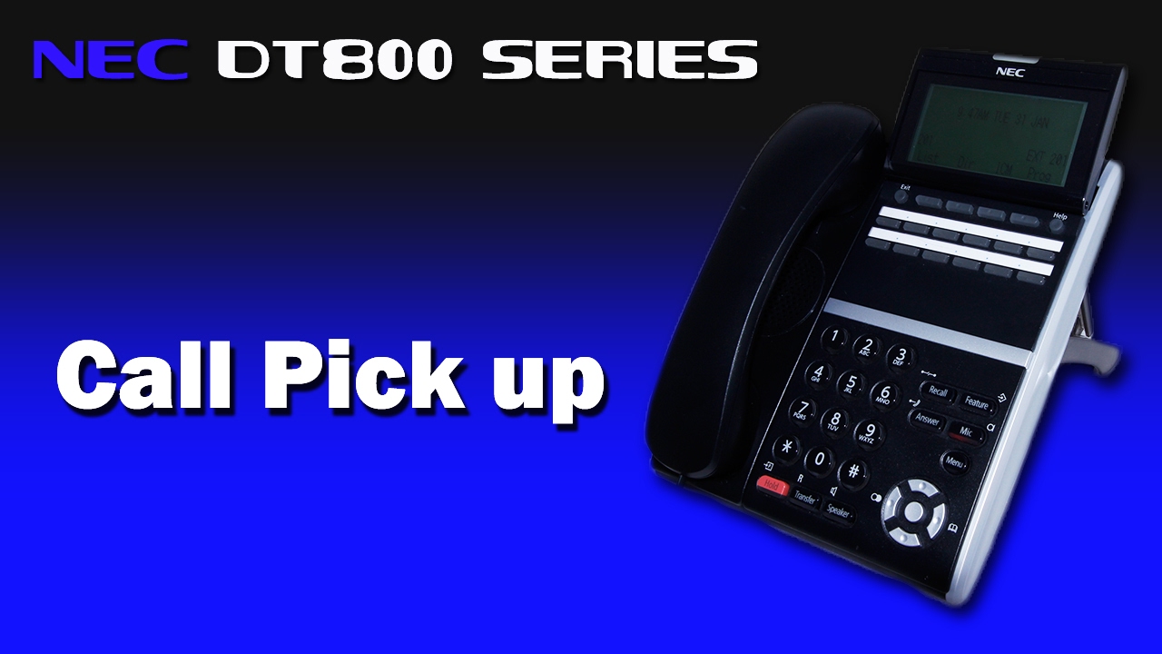 NEC DT800 Series | Group Call "Pick Up" | MF Telecom Services - YouTube