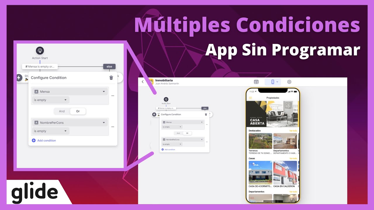 Varias condiciones | Tutorial de Glide App 2021 - YouTube