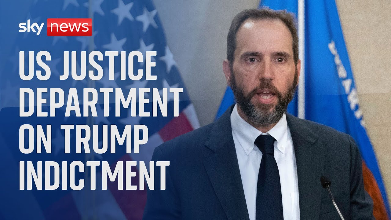 US Department of Justice statement on Donald Trump indictment - YouTube