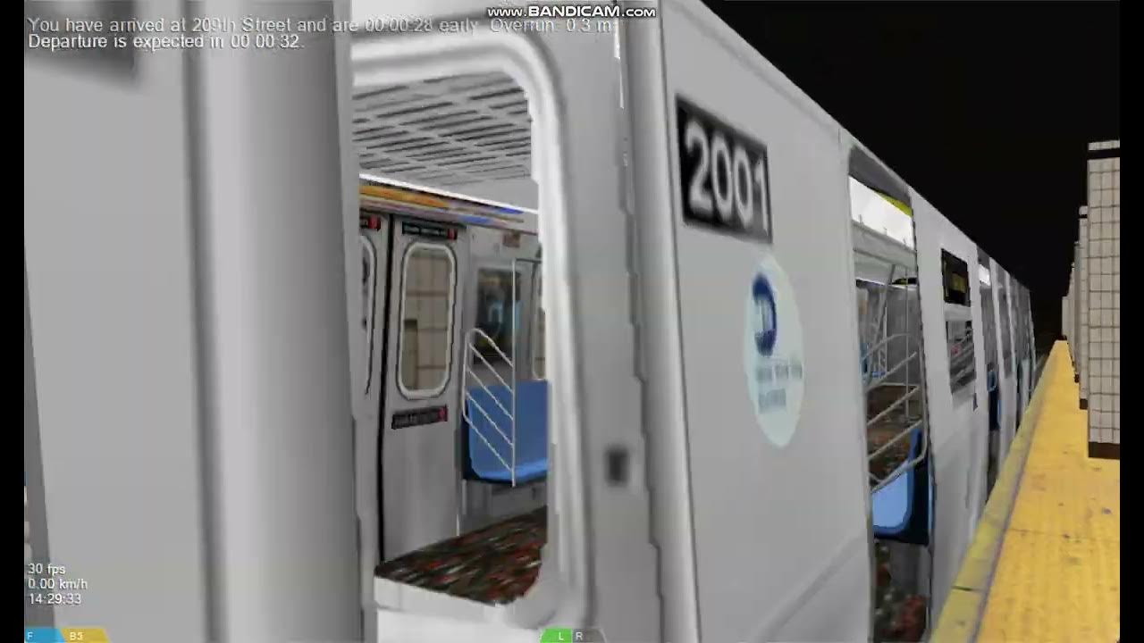 Openbve Pr88 R179 W train Arriving & Departing at 209th Street - YouTube