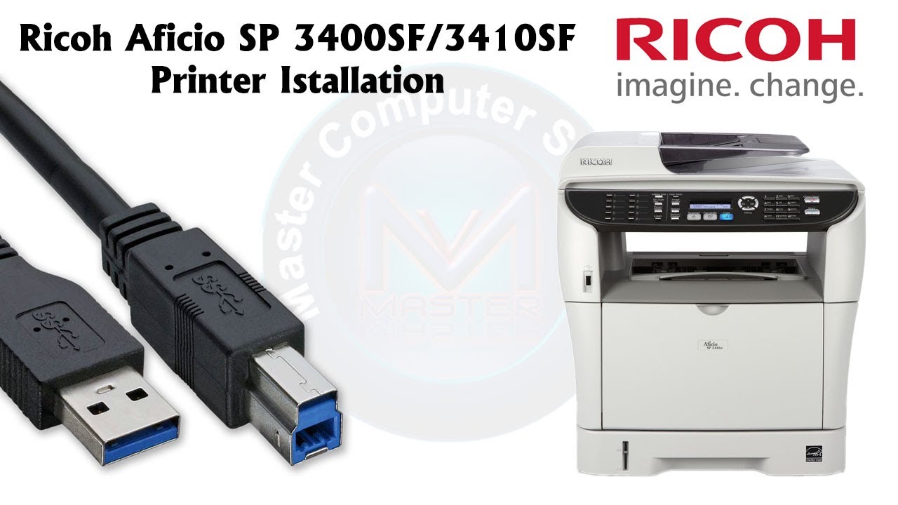 Ricoh SP 3400SF / 3410SF Full Driver & Printer Installation Tutorial - YouTube