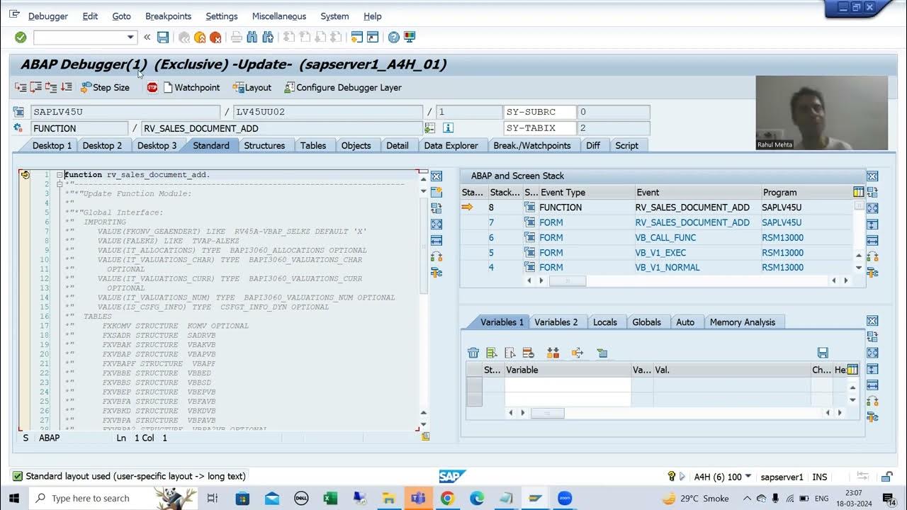 53 Additional Abap Concepts Update Function Module Creation Part5 Youtube