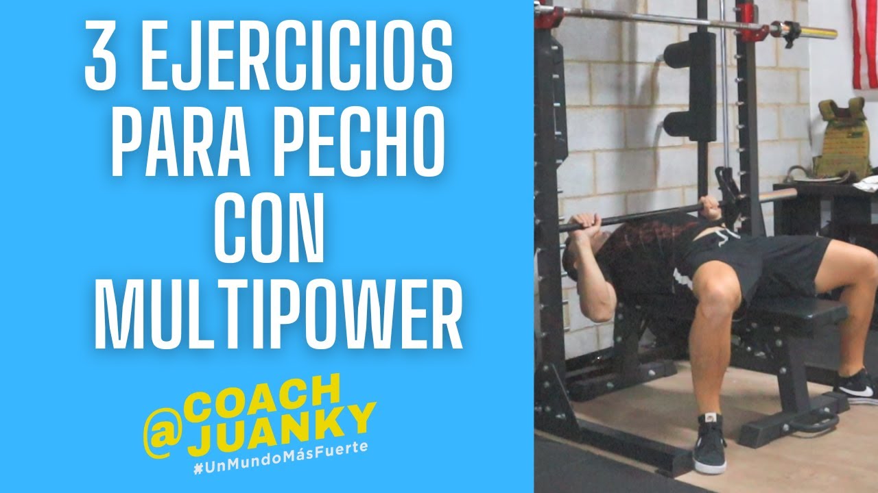 3 EJERCICIOS PARA PECHO CON MULTIPOWER - YouTube