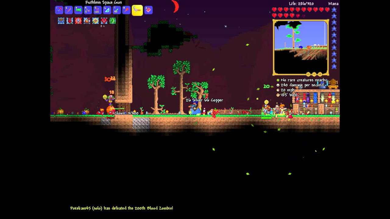 Terraria – Slime Rain and Blood Moon During Hardmode - YouTube