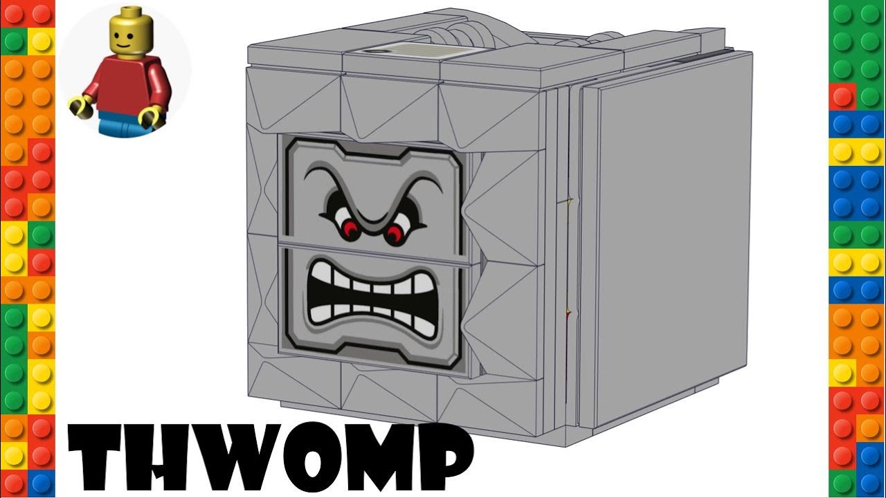 THWOMP LEGO MARIO 3D BUILD: LEGO MARIO 71376 Thwomp Drop Expansion Set ...