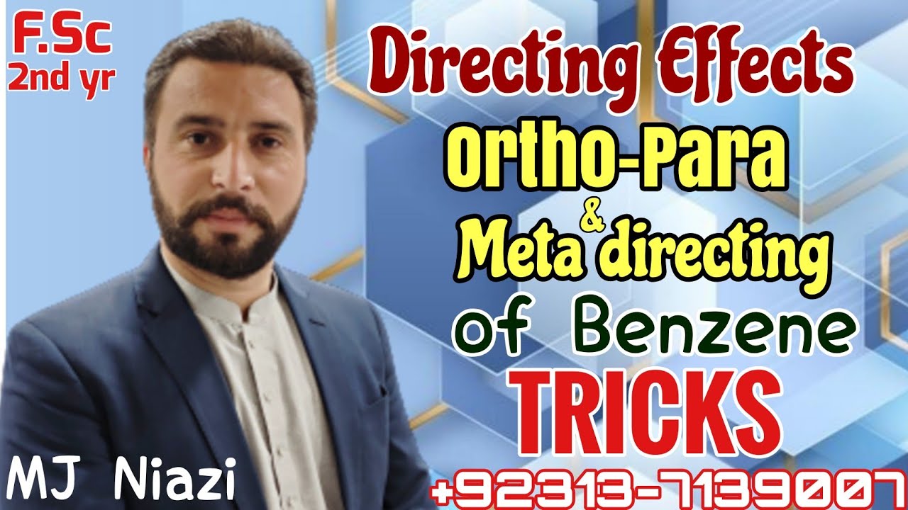 Ortho-Para directing and Meta directing of Benzene | Directing Effects ...