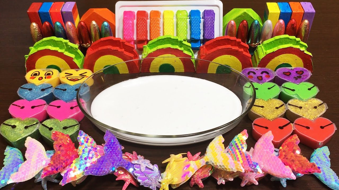 MERMAID!!! Mixing Random Thing into Glossy slime! Mon Slime! #711 - YouTube