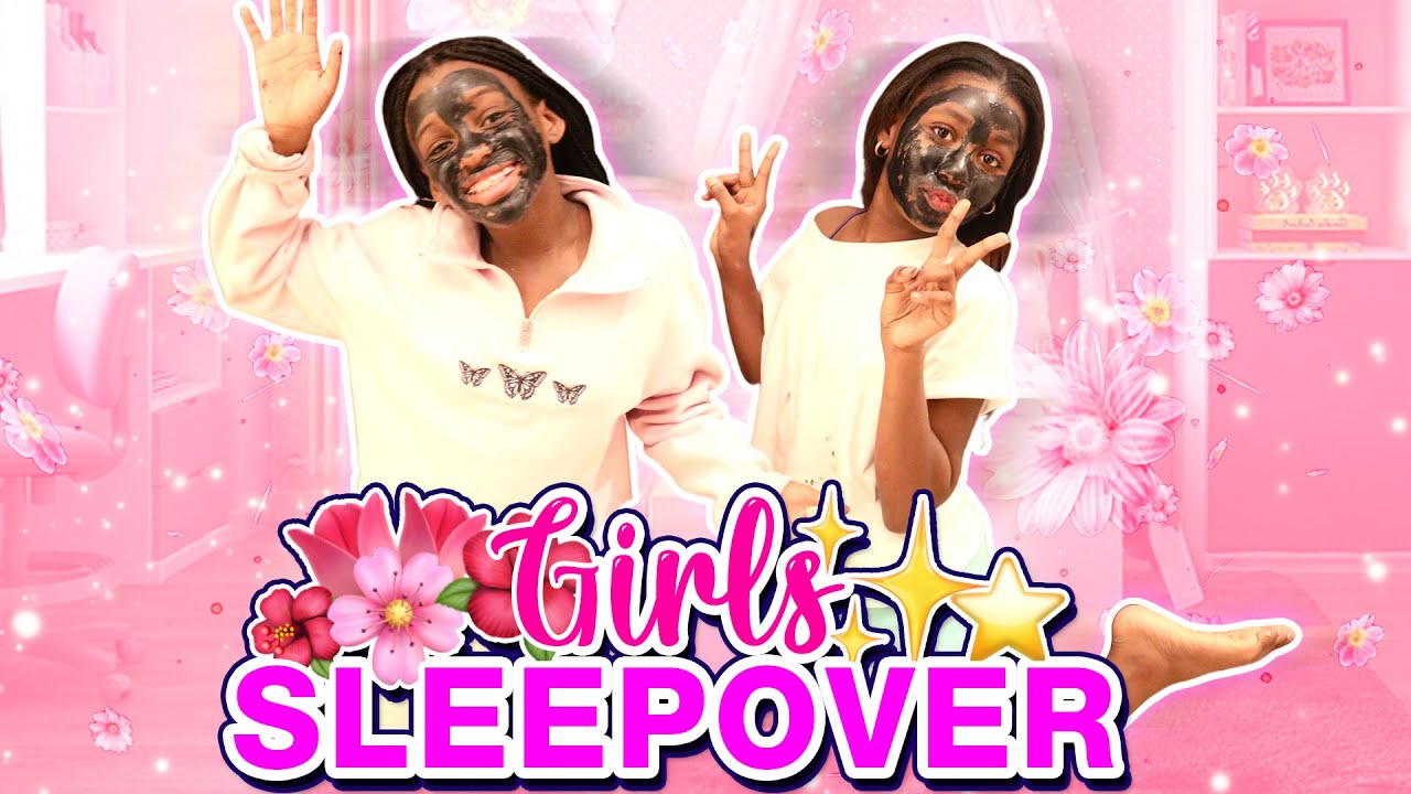 WE HAD A SLEEPOVER!!! FUN SLUMBER PARTY - YouTube