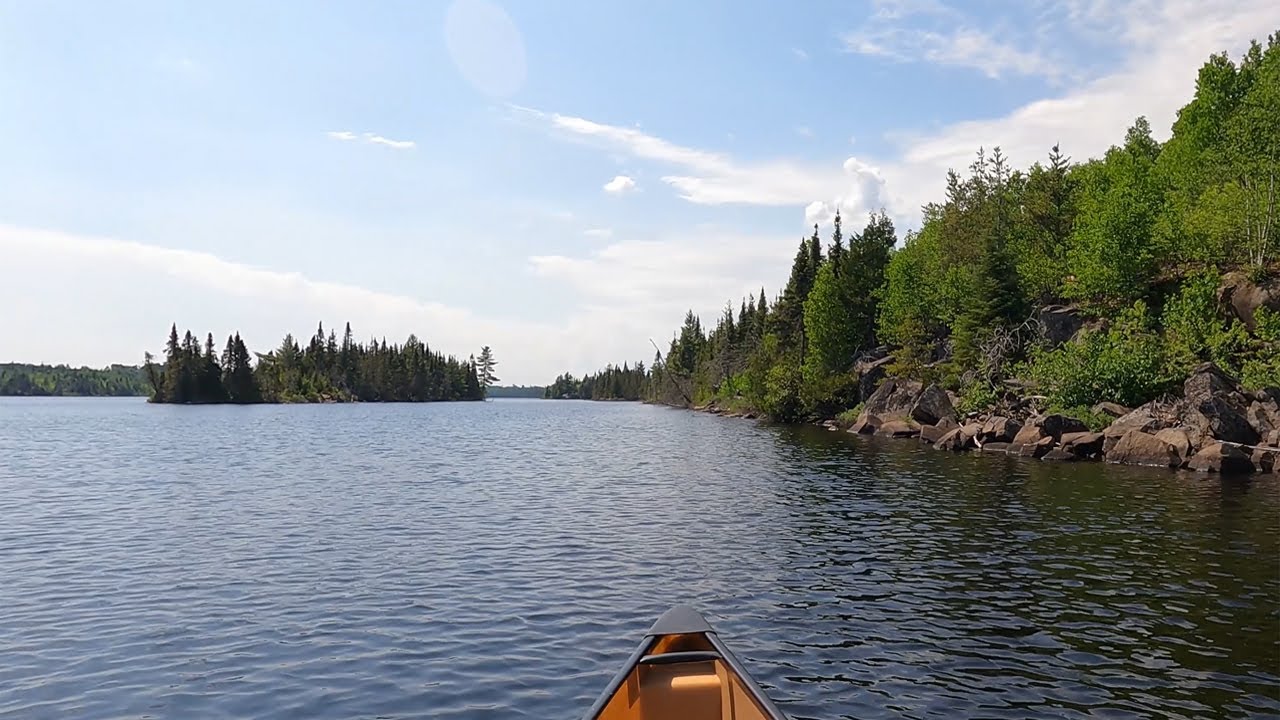 Paddling - Rush Lake from the Little Rush Lake portage to Campsite 613 ...