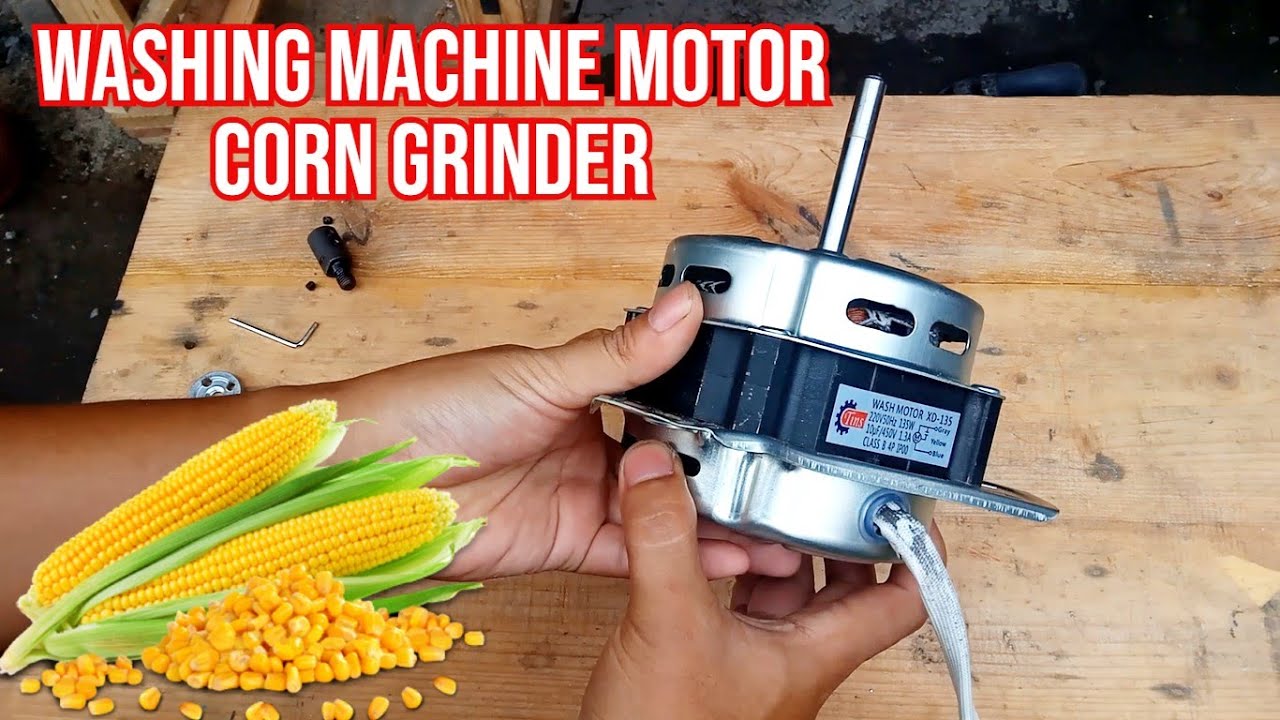 DIY Corn Grinder Using Old Washing Machine Motor | Step-by-Step Tutorial - YouTube