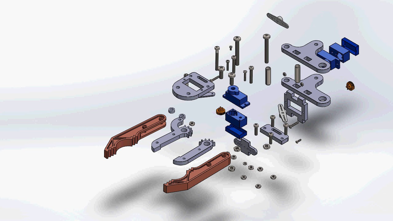 Gripper robotic arm solidwork - YouTube