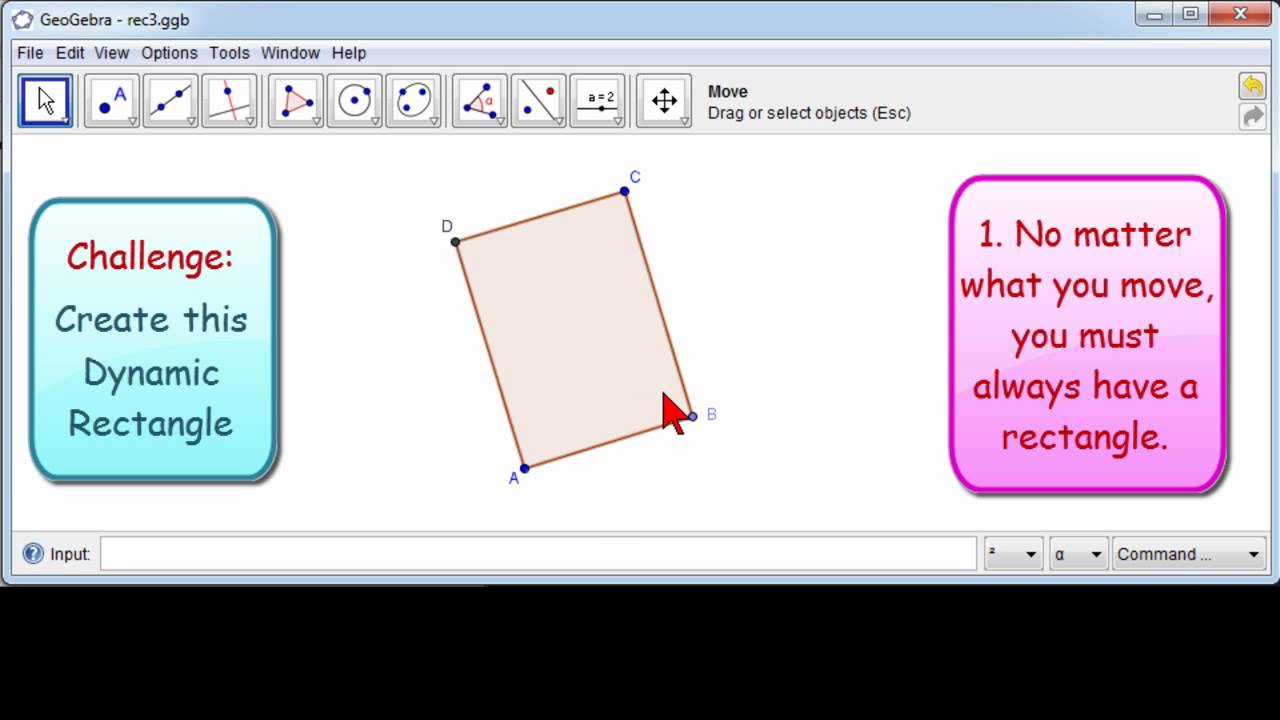 GeoGebra Challenge - Dynamic Rectangle (Short) - YouTube