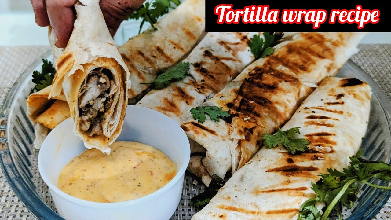 Tortilla Wraps | Chicken Steak wraps | Chicken Roll | Steak Roll Recipe ...