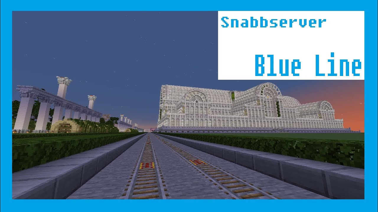 Snabbserver Minecart Metro Ride - blue line (Minecraft) - YouTube
