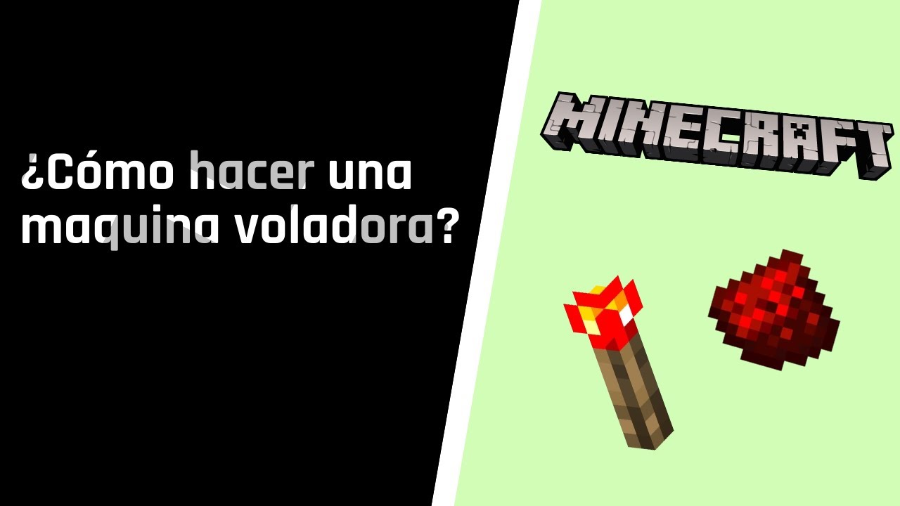 ¿Cómo hacer una Maquina voladora?| Minecraft | Redstone | - YouTube