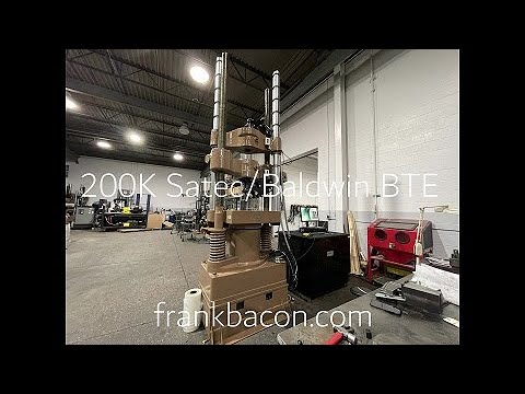 200K (1000kN) Satec/Baldwin BTE Servo Hydraulic Tensile Tester Upgraded ...