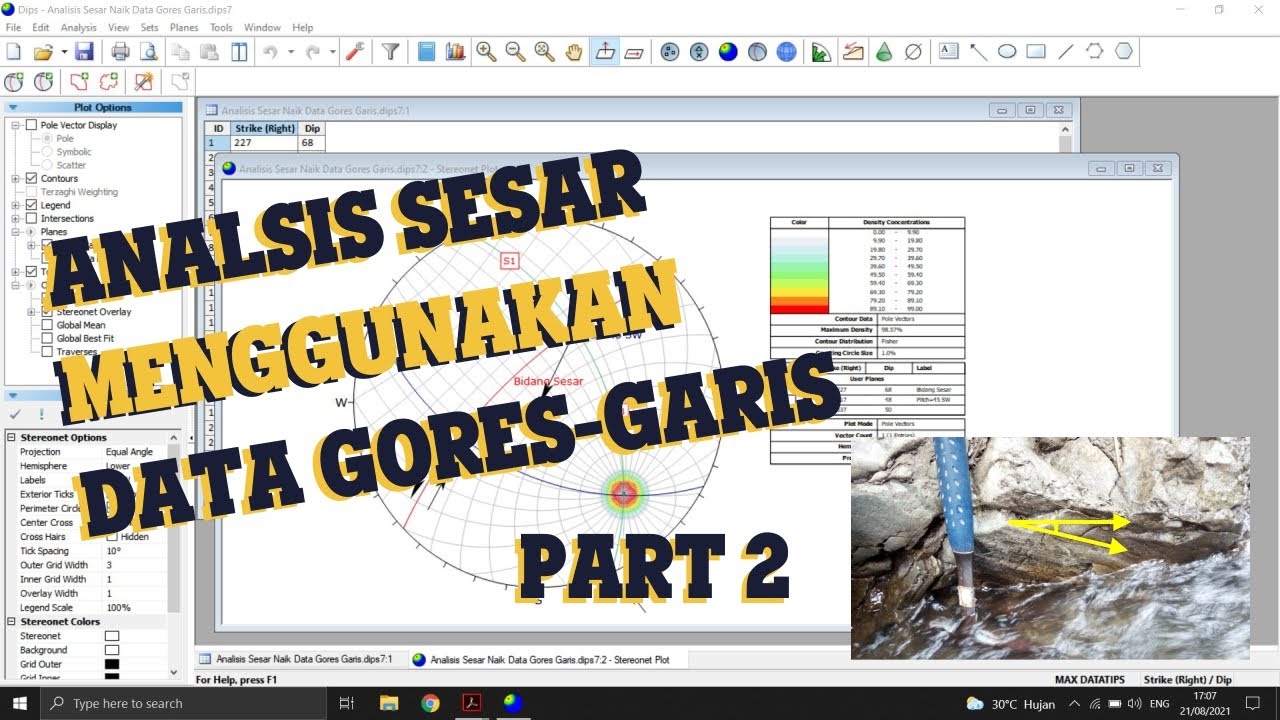 Analisis Sesar Menggunakan Data Gores-Garis (Part 2) - YouTube