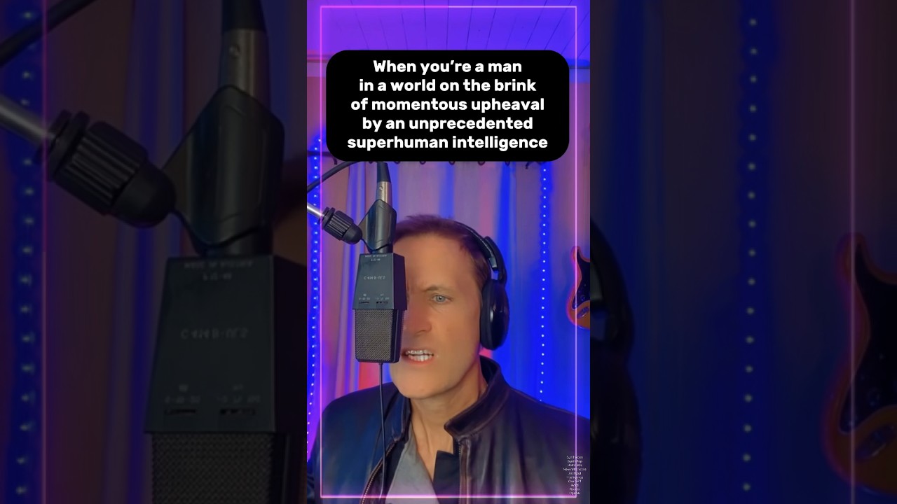 Epic Synthwave: man's edge in a world of AI #Synthwave #CommonMan # ...