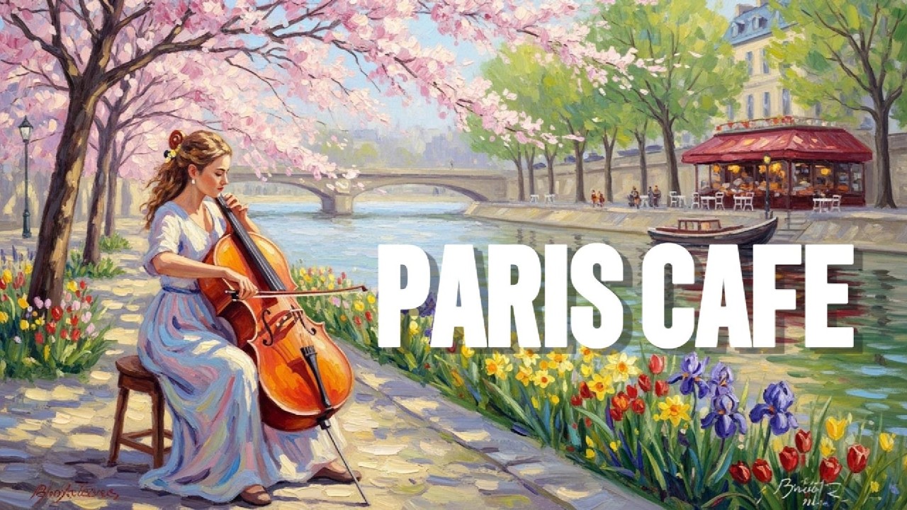 Paris Café Spring 🌸 Relaxing French Instrumental Music for Study ...