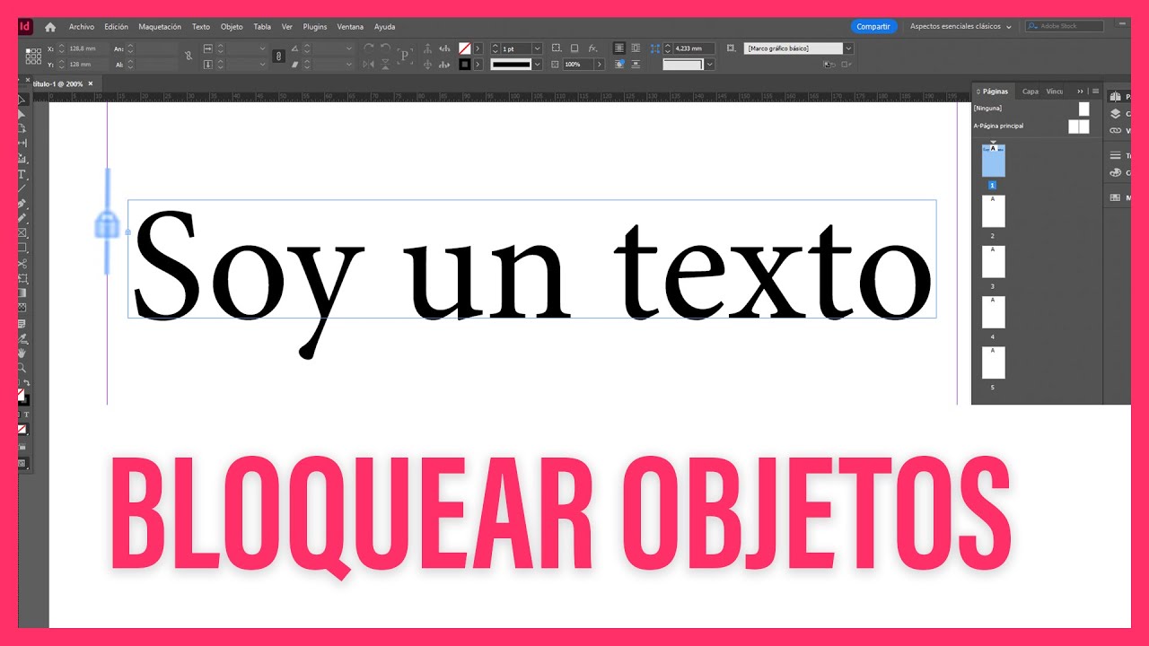 BLOQUEAR y DESBLOQUEAR FORMAS y TEXTOS en INDESIGN 🔥 - YouTube