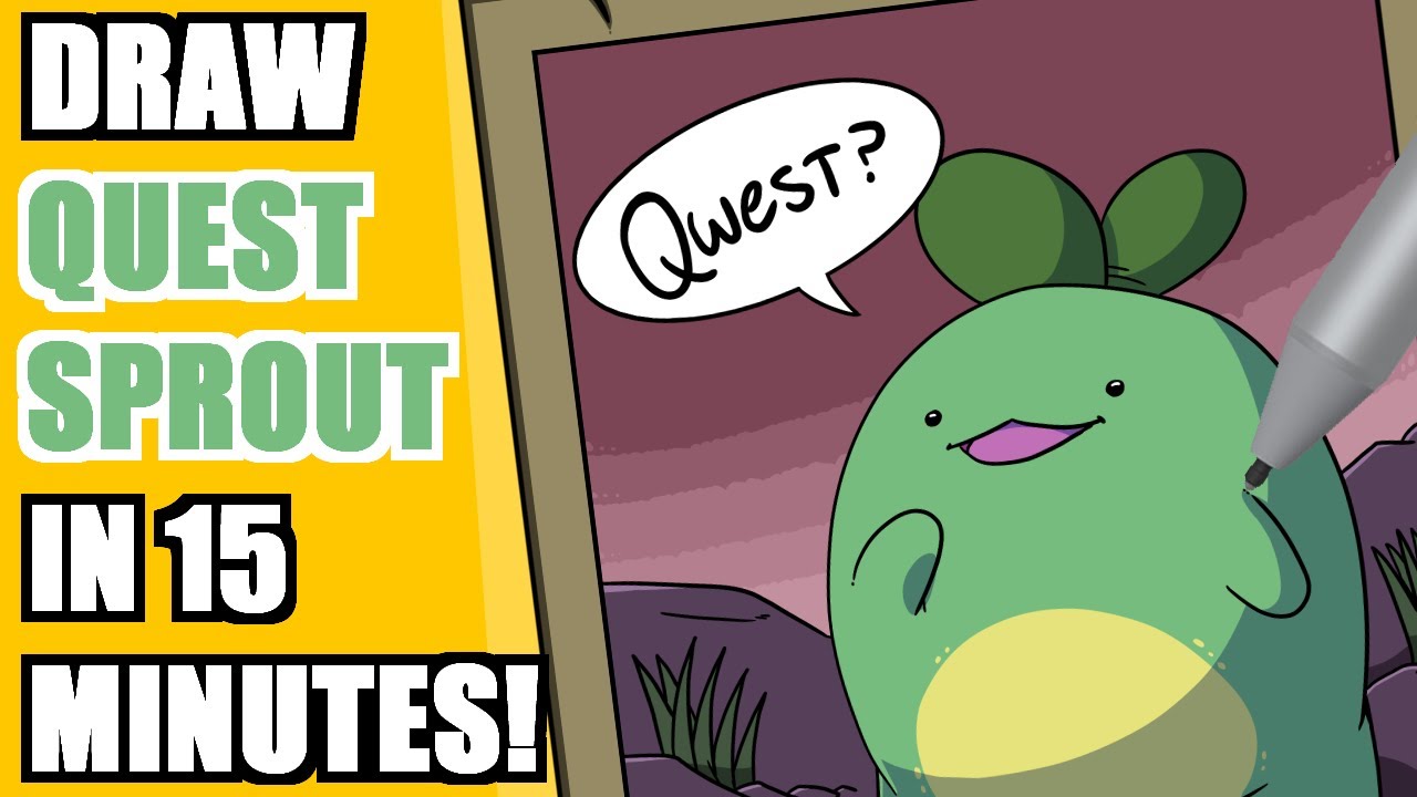 Draw Quest Sprout in 15 Minutes - YouTube