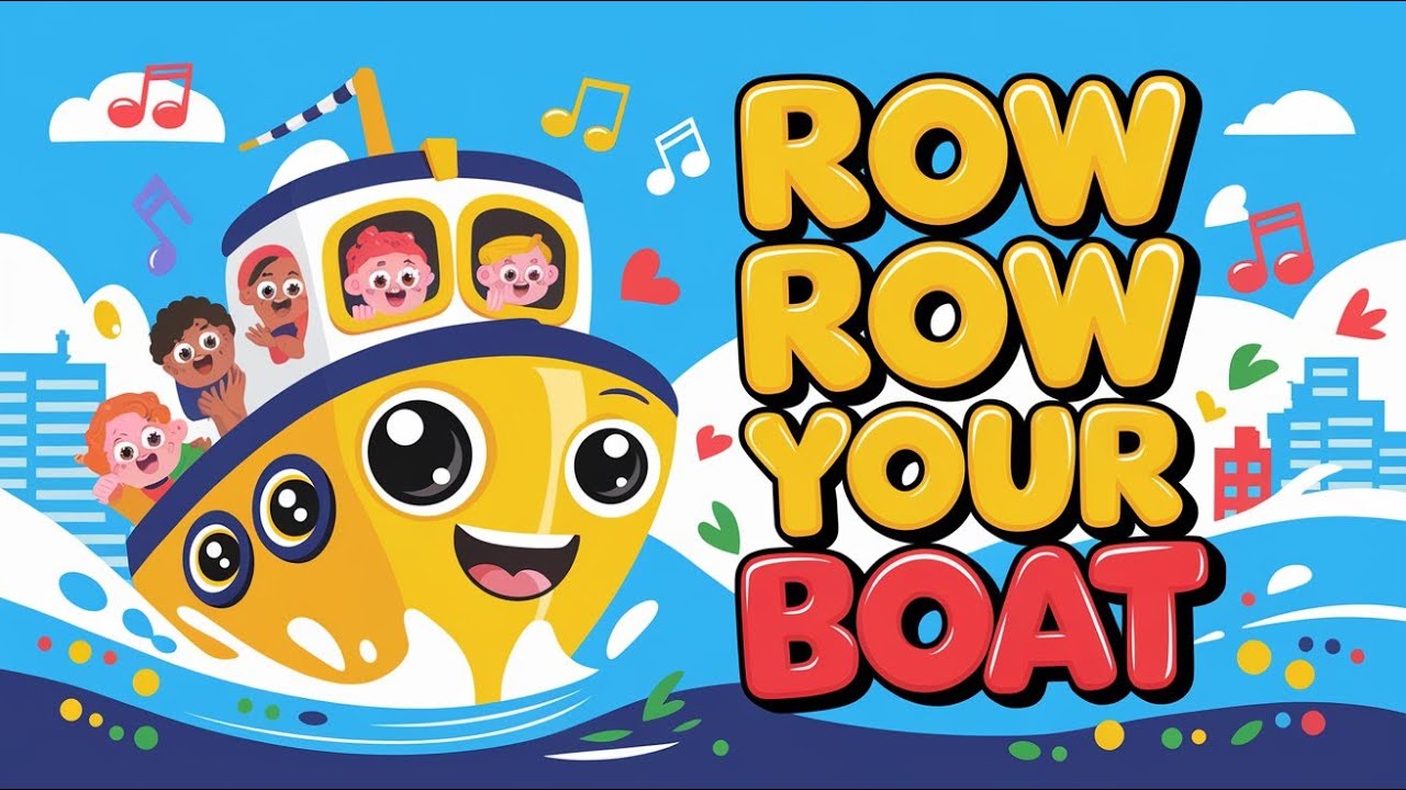 Row Row Row Your Boat | Fun Animated Nursery Rhyme for Kids | Sing ...