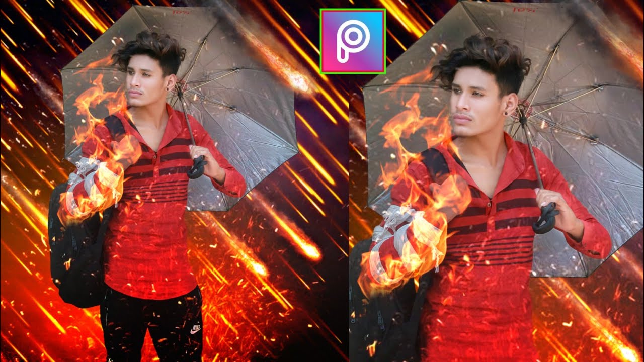 picsart fire Rain | The Rain Of Fire Photo Editing Tutorial in picsart ...