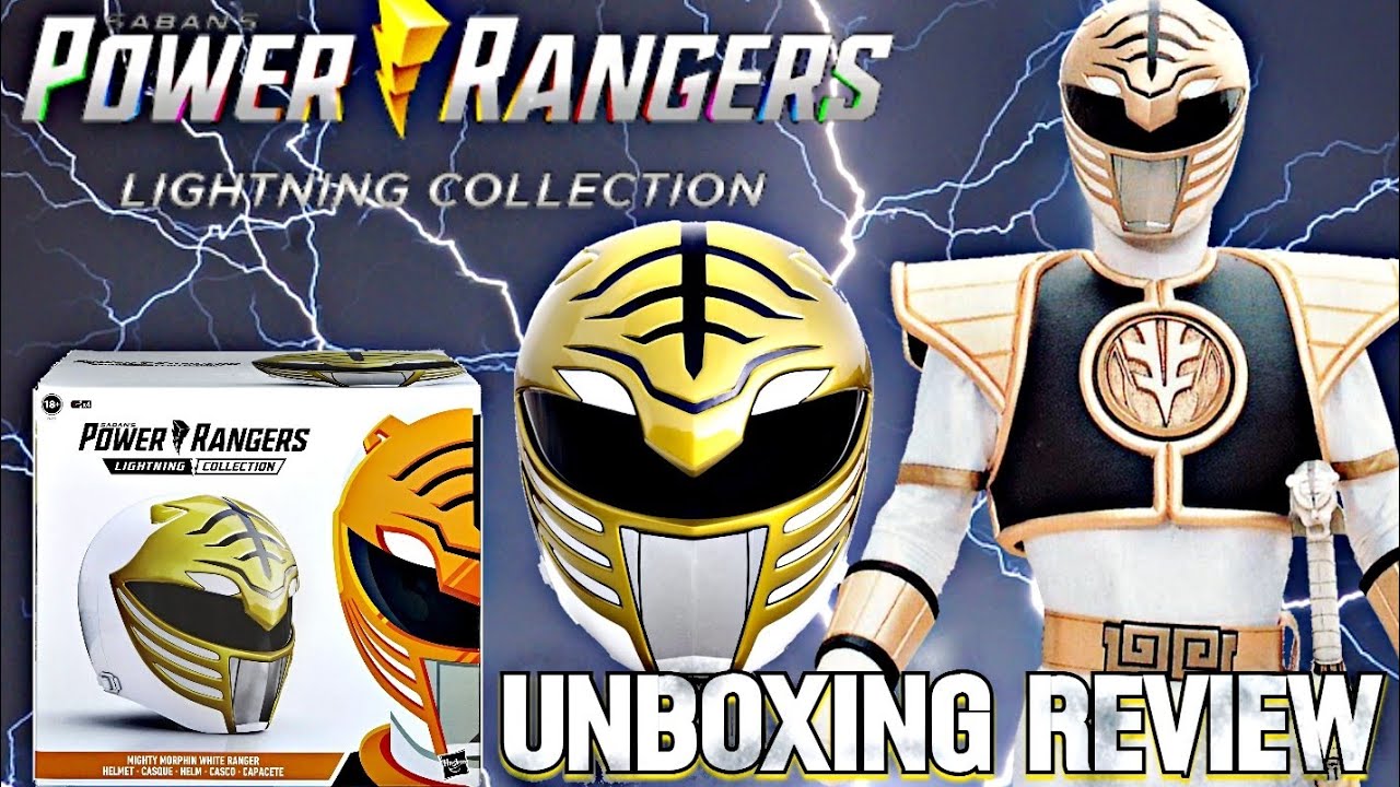 Power Rangers Lighting Collection White Ranger Helmet, Replica (Hasbro ...
