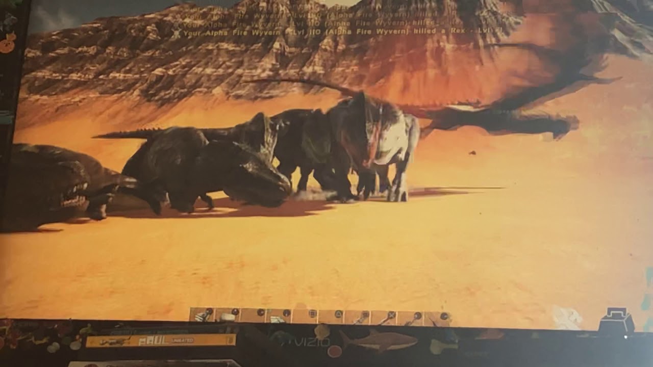 Alpha Fire Wyvern vs T. rex group - YouTube