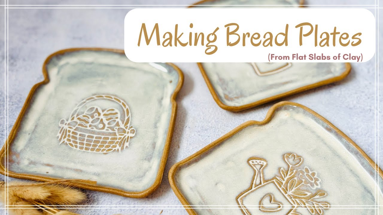 Handmade Bread Plates | Pottery Making & Glazing Tutorial - YouTube