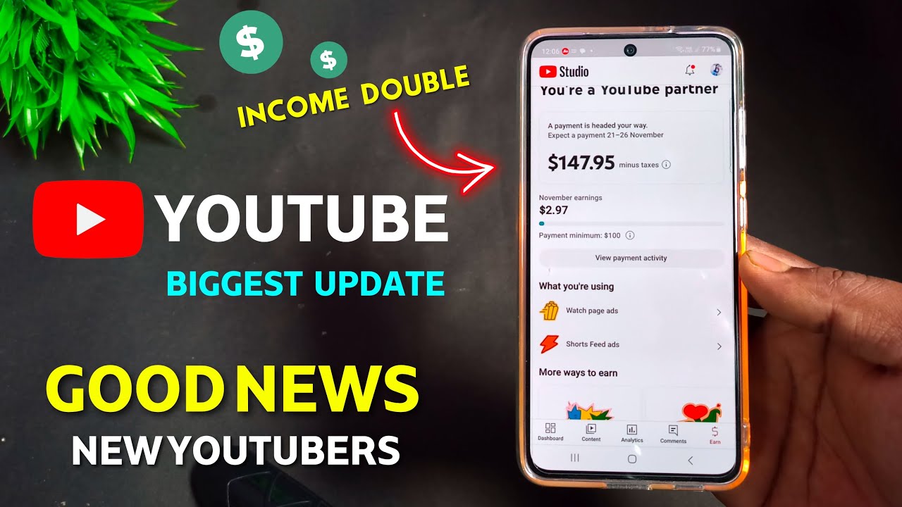 GOOD NEWS For New Youtubers🔥| YouTube New Update Explain | YouTube ...