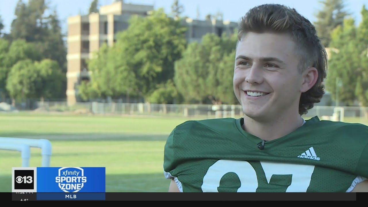 Sac State junior kicker awarded sscholarship by HC Andy Thompson - YouTube