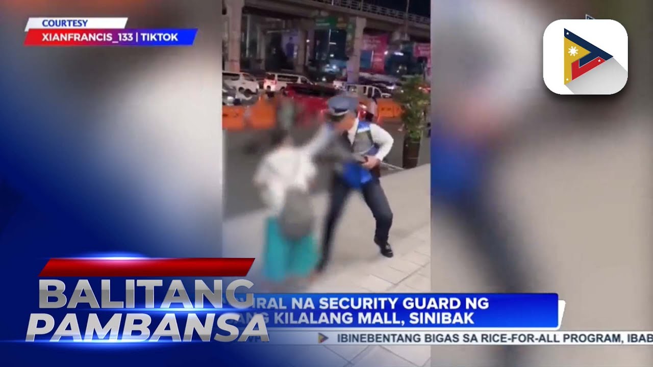 Marahas na pagtaboy ng security guard ng isang mall sa isang ...