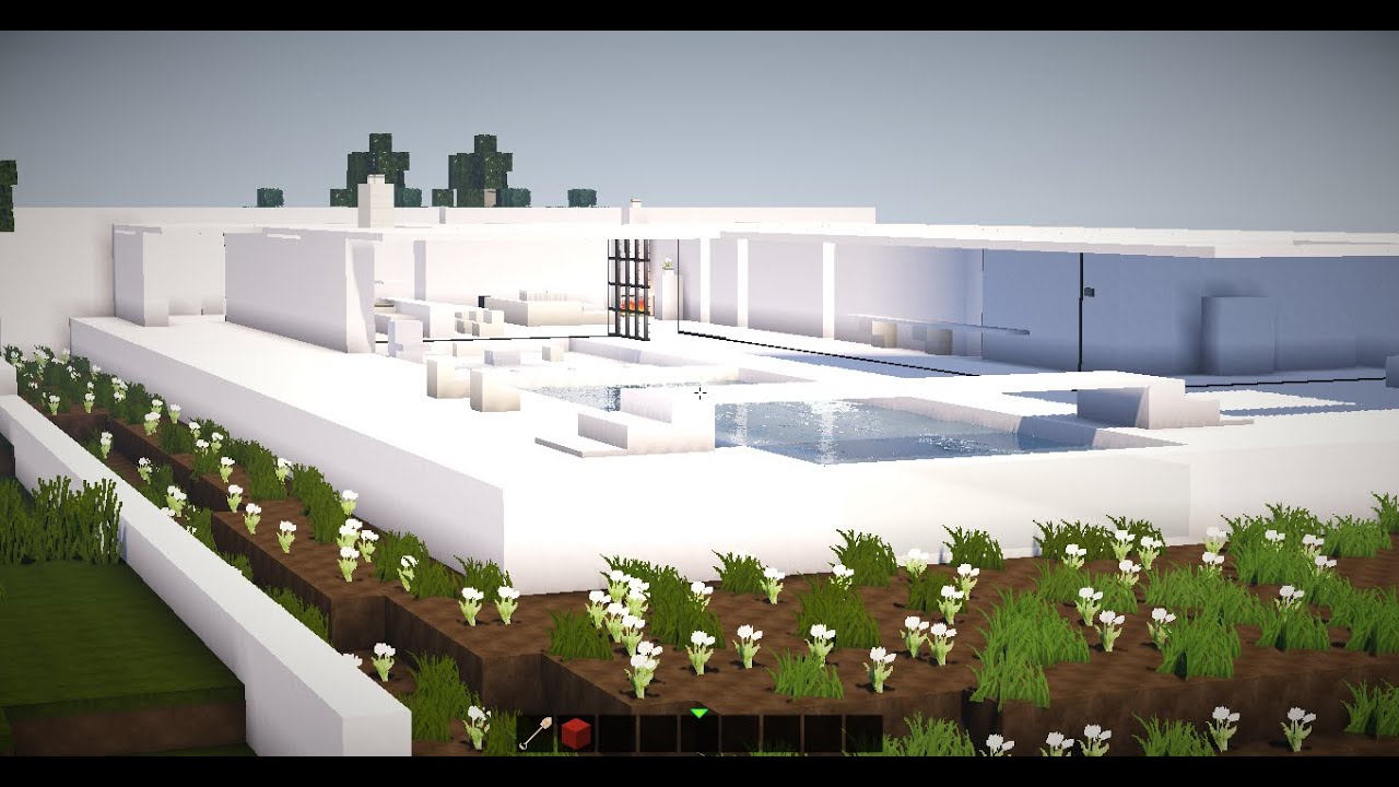 Minecraft : Modern Snow House Showcase - YouTube