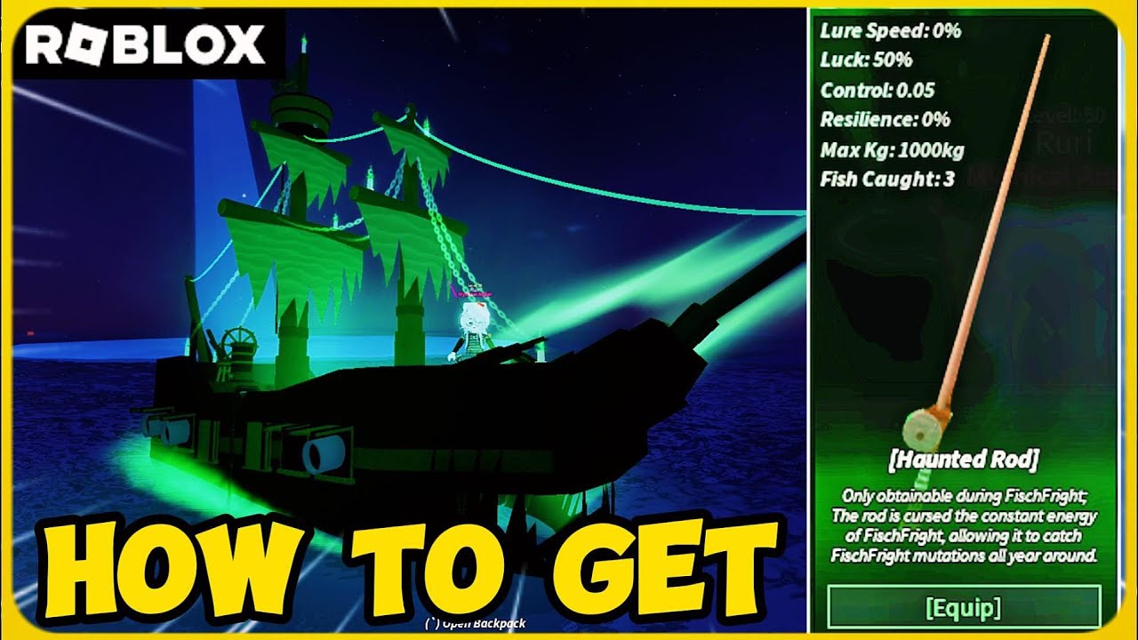 How To Get the Flying Dutchman Boat & Haunted Rod in FISCH: Halloween ...